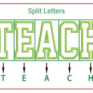 Teach Applique Embroidery Machine Sign Design Satin Stitch Teacher ...
