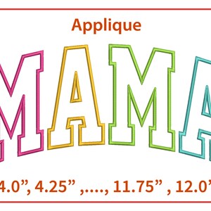 Mama Applique Embroidery Machine Sign Design Satin Stitch Mother's Day ...