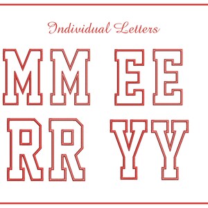 Merry Applique Embroidery Machine Sign Merry Christmas Design Satin ...