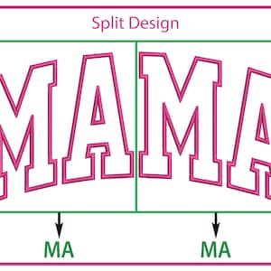 Mama Applique Embroidery Machine Sign Design Satin Stitch Mother's Day ...
