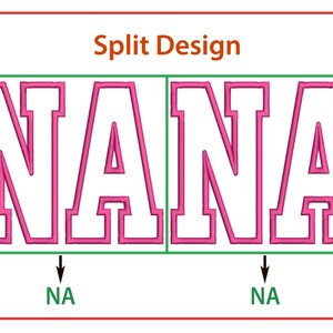 Nana Applique Embroidery Machine Sign Design Satin Stitch Mother's Day ...