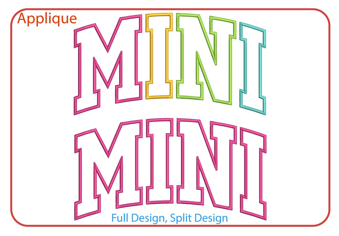 Mini Applique Embroidery Machine Sign Design Satin Stitch Mother's Day ...