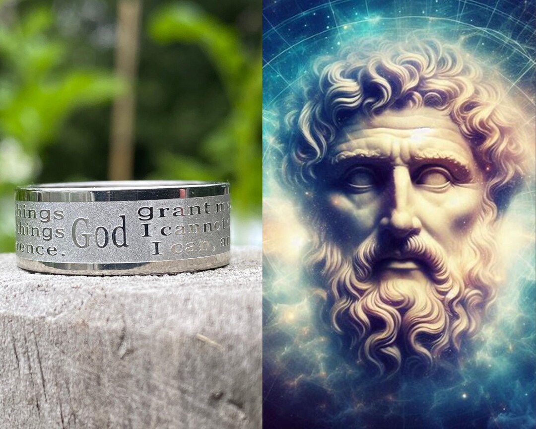 Serenity Prayer Ring Stainless Steel Ring - Stoic Stoicism - Marcus ...