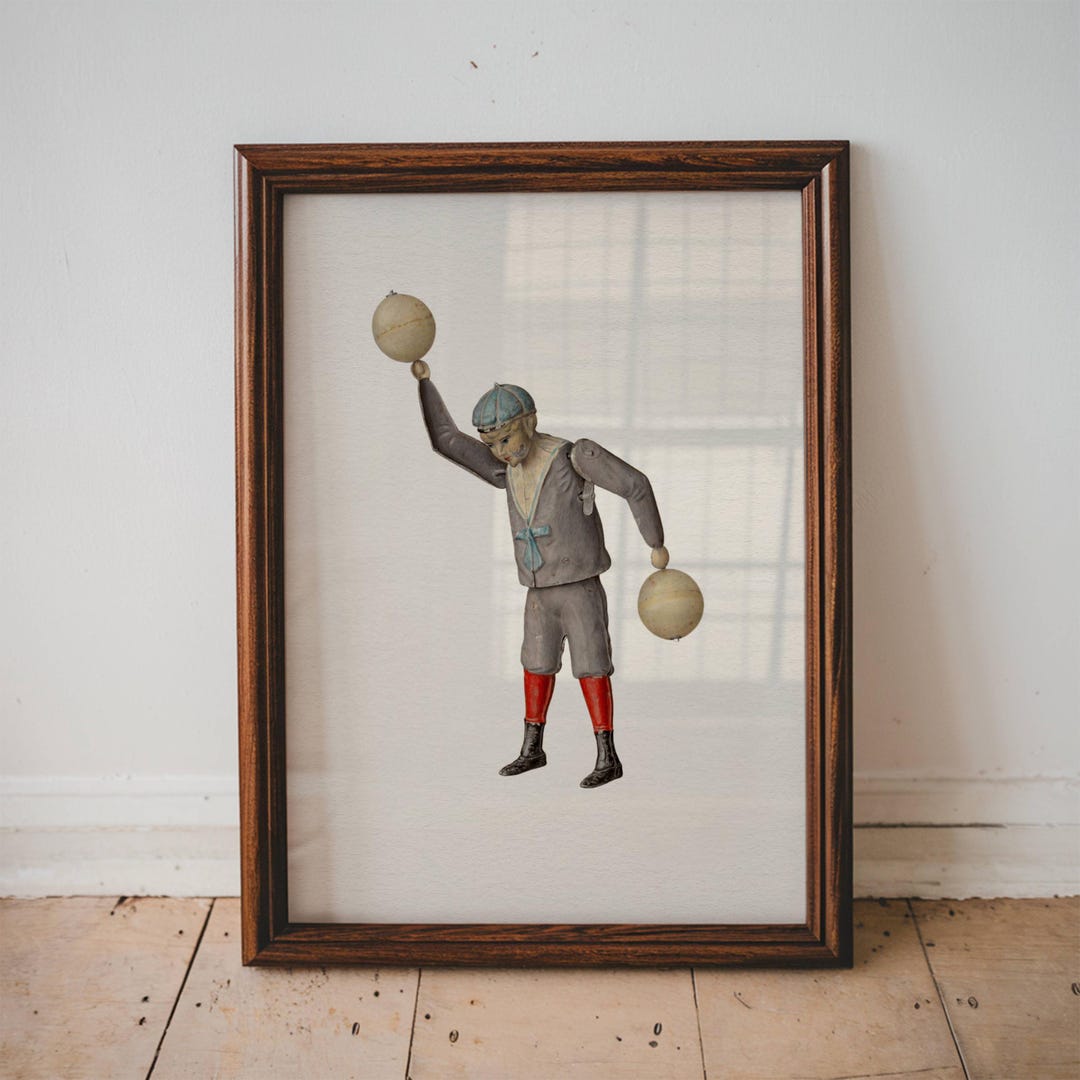 Vintage Strongman Nursery Wall Art Printable Circus Performer Poster ...