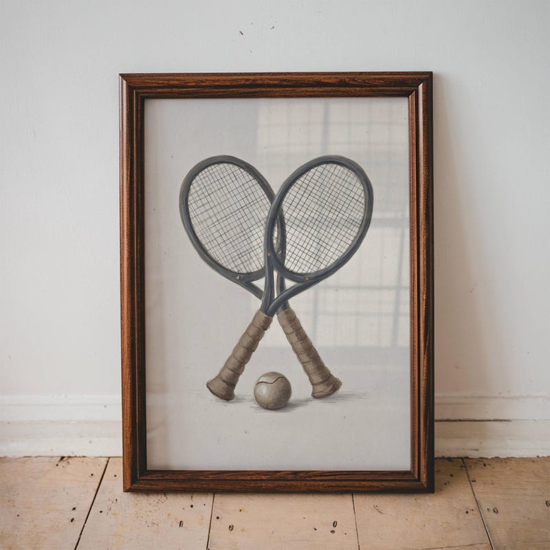 Tennis Toddler Art - Etsy UK