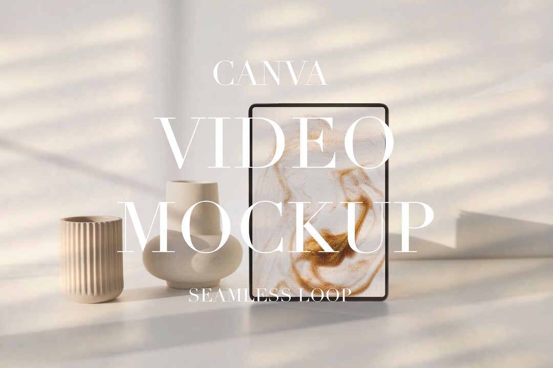 Canva Video Mockup iPad Portrait Canva Template Window - Etsy