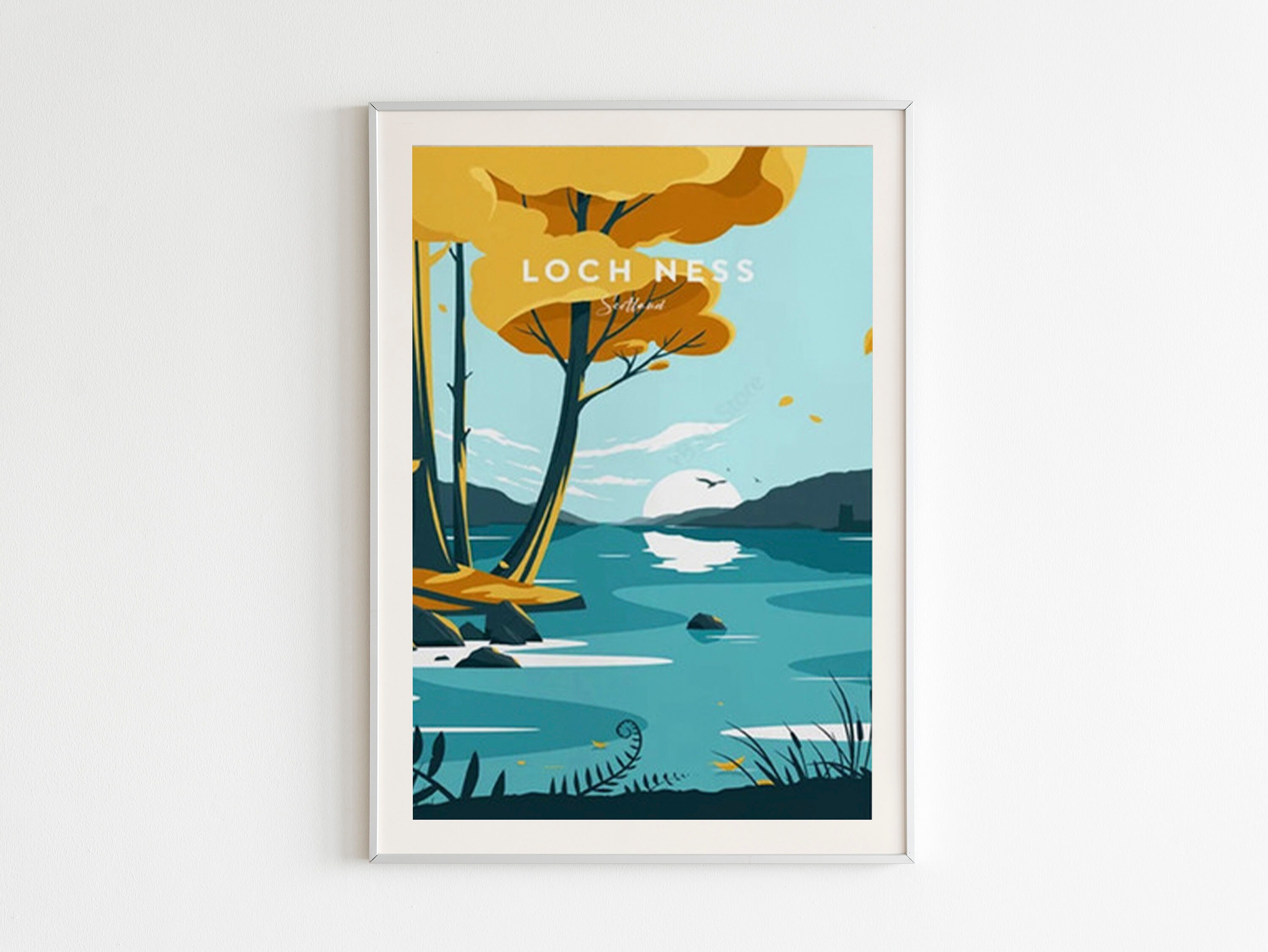 Loch Nesstravel Poster Loch Ness Poster Scotland Print Destination ...