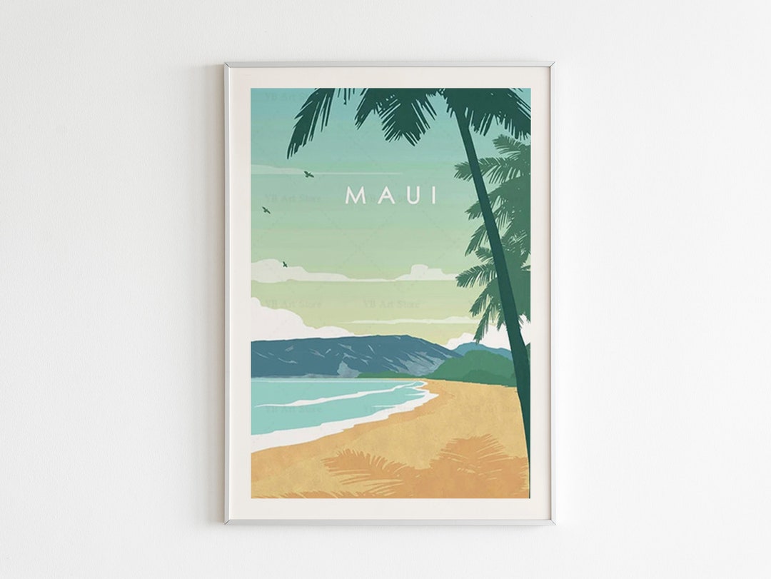 Maui Travel Poster Maui Poster Hawaii Poster Hawaii Travel Poster Print ...