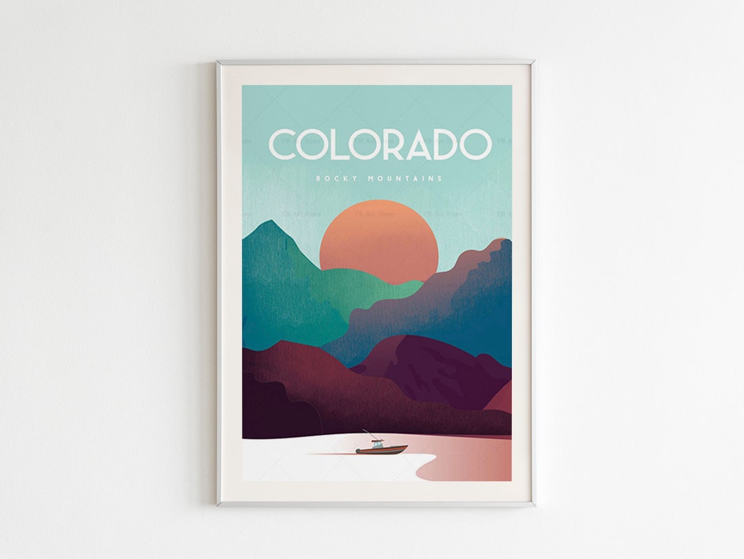 Colorado Travel Poster Colorado Poster United States Poster Colorado ...