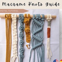 Macrame Knots Guide, PDF Tutorial Photos and Video, Knots Guide for Beginners, How to Make ...
