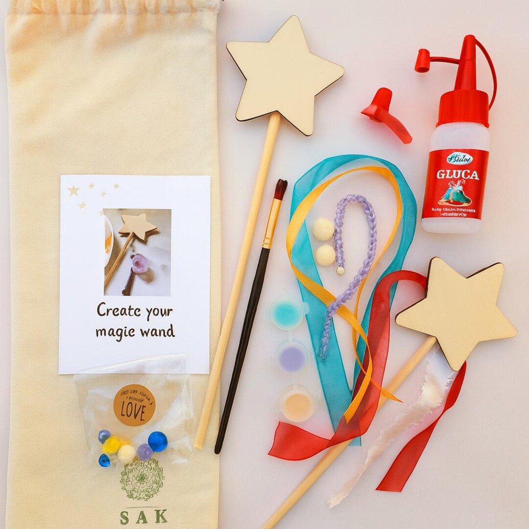 DIY Magic Wand Kit, Paint & Decorate With Your Little One, Educational ...