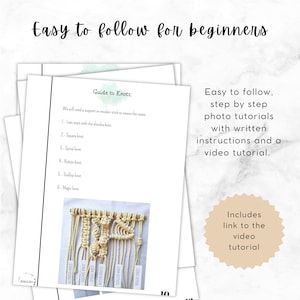 Macrame Knots Guide, PDF Tutorial Photos and Video, Knots Guide for Beginners, How to Make ...