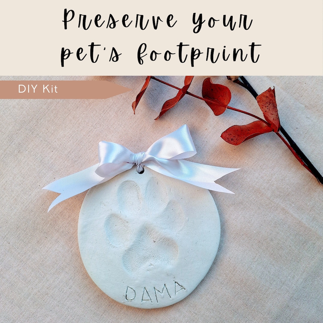DIY Paw Print Kit Dogs-cats. Pet Paw Impression Moulding Kit. Clay ...