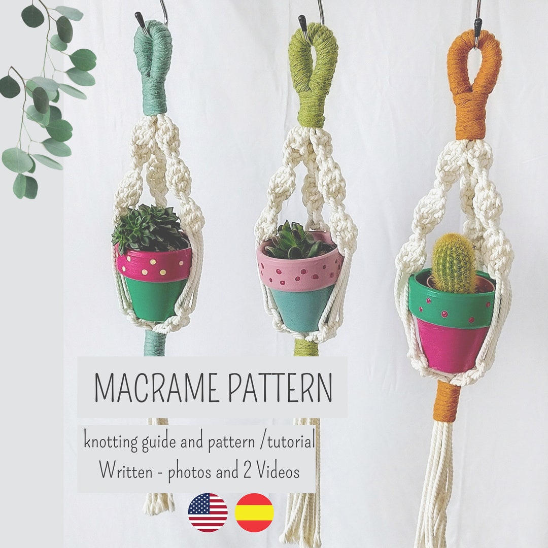 Macrame Plant Hanger Pattern Digital Download for Beginners. Macrame ...
