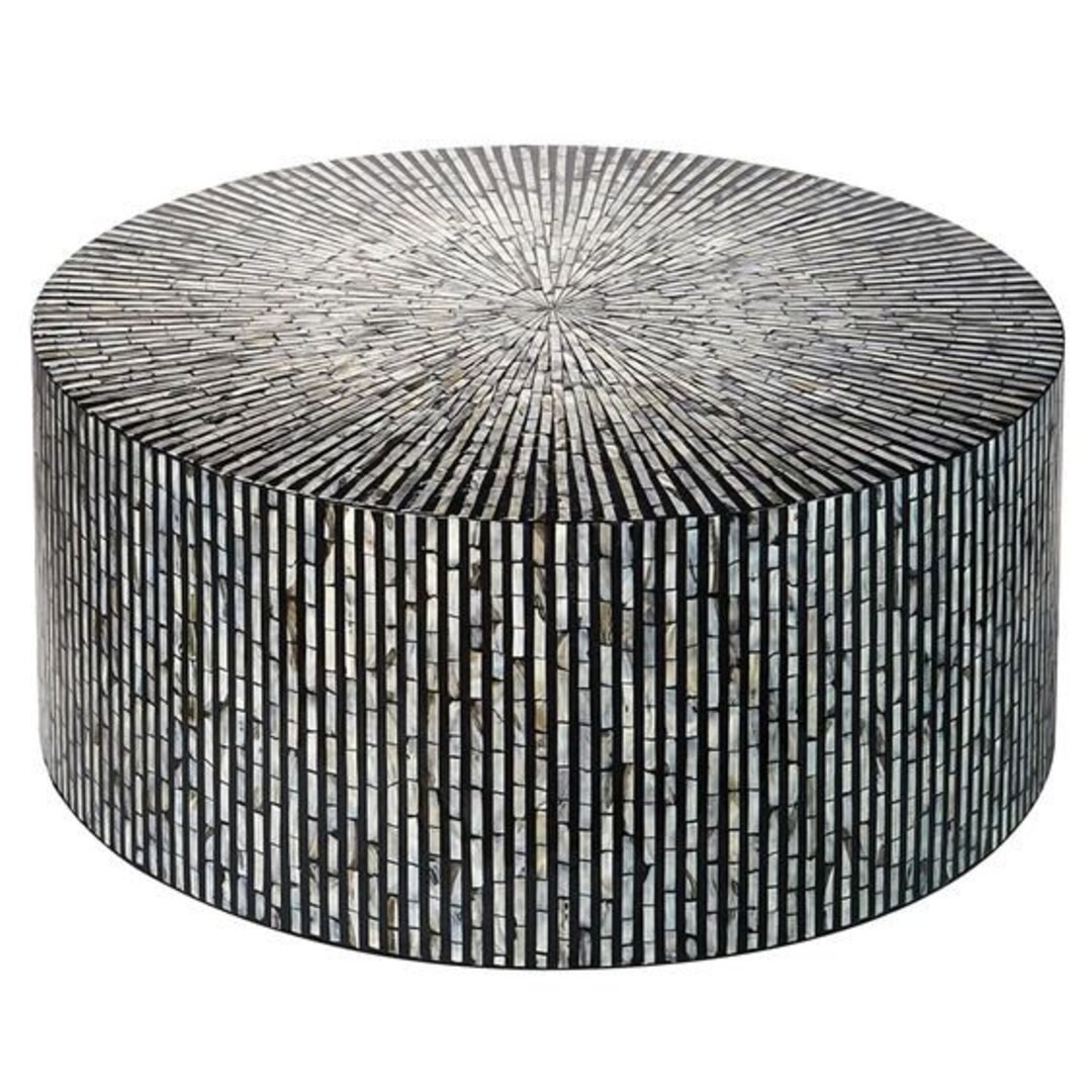 Mother of Pearl Inlay Coffee Table, MOP Inlay Table, MOP Inlay ...