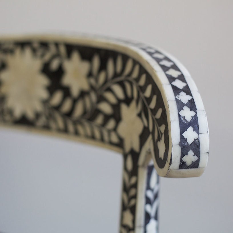 Bone Inlay Chair,bone Inlay Handmade Chair, Bone Inlay Furniture - Etsy