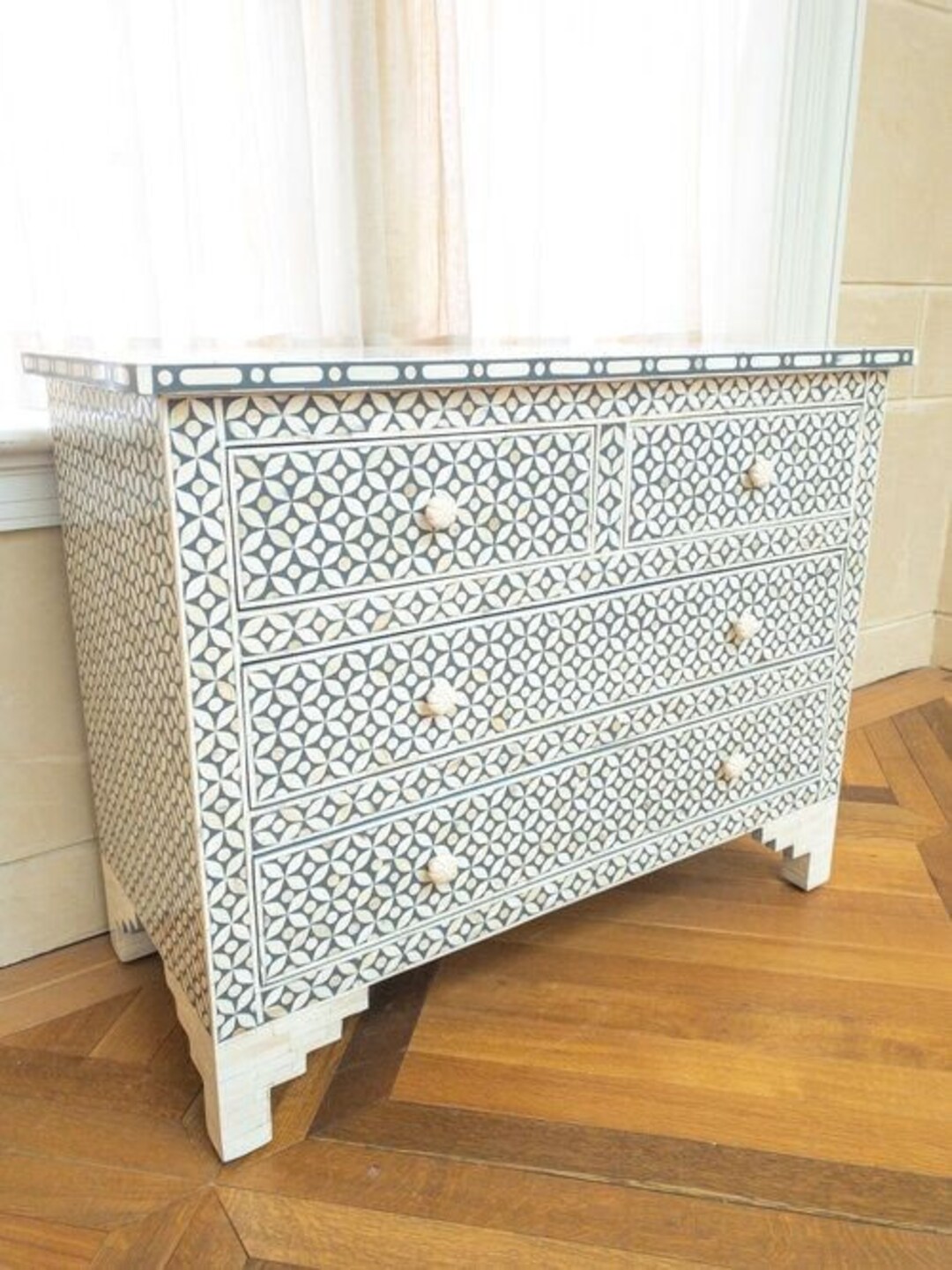 Bone Inlay Chest of Drawer, Bone Inlay Dresser, Bone Inlay Sideboard ...