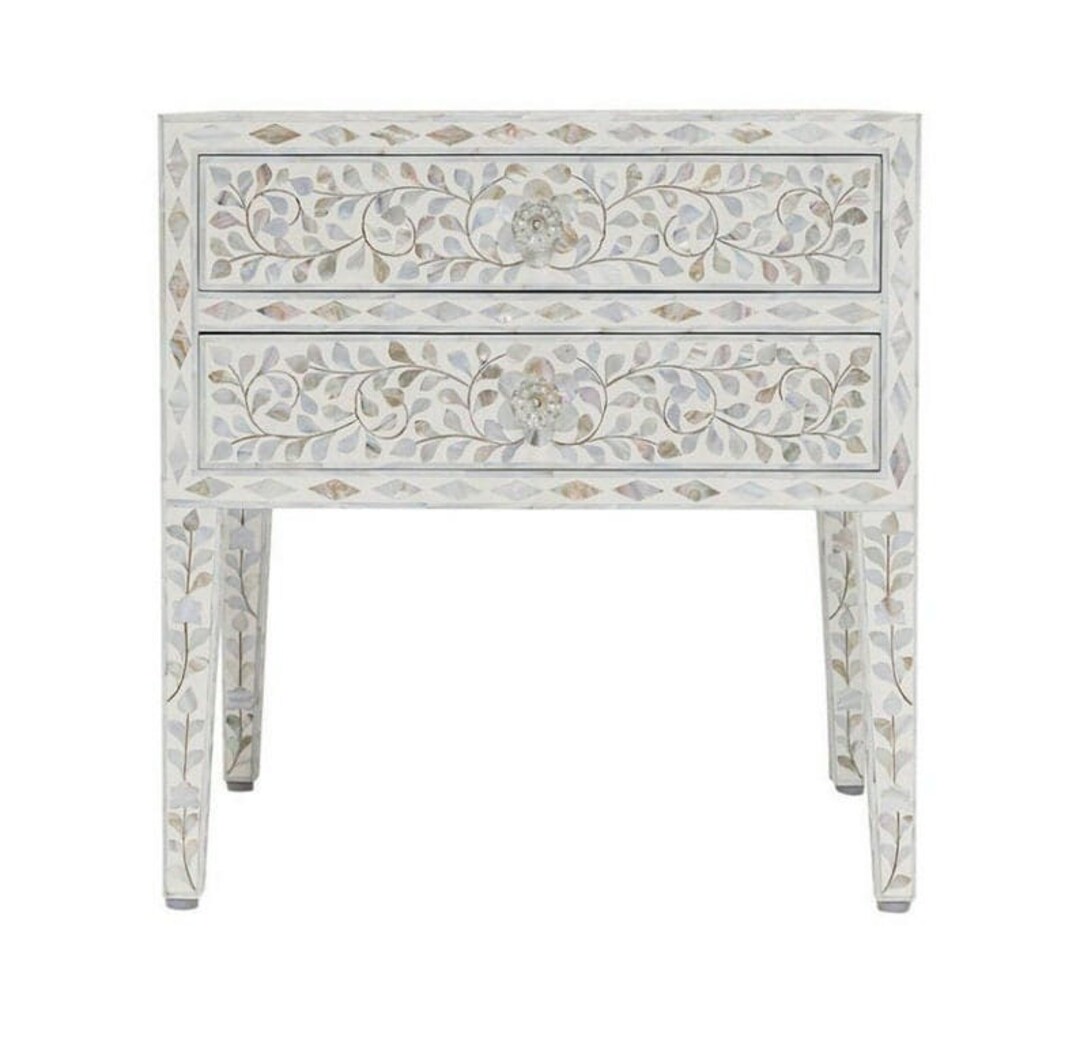 Mother of Pearl Nightstand, MOP Side Table - Etsy