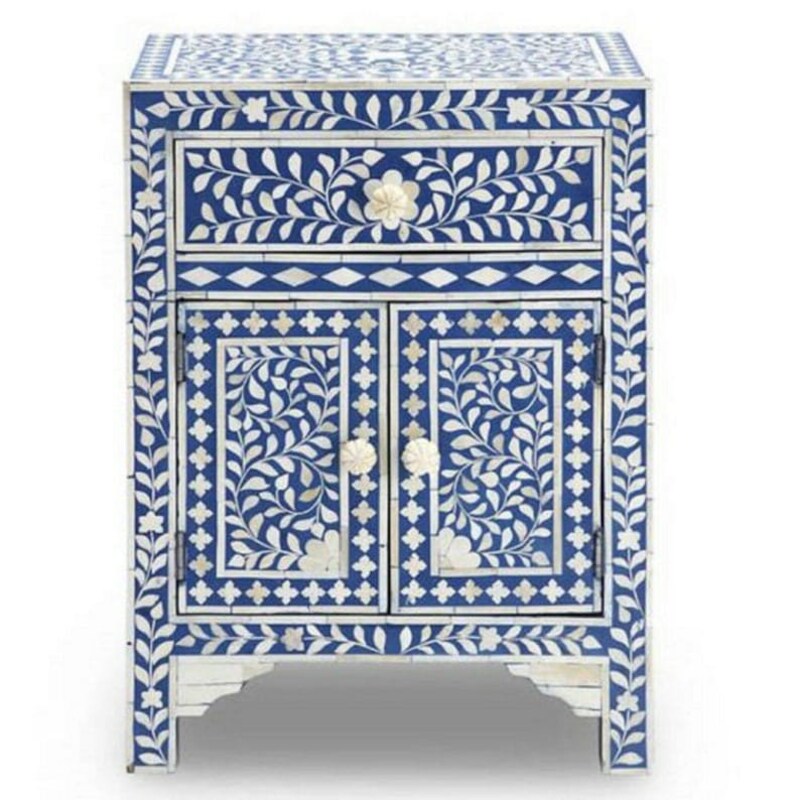 Bone Inlay End Table - Etsy