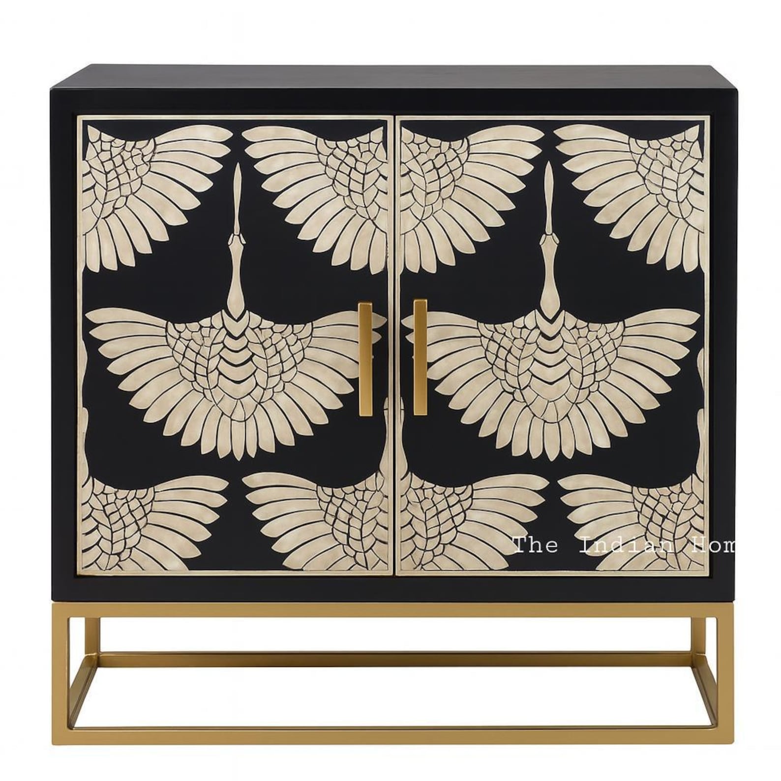 Bone Inlay Swan Chest of Drawer, Bone Inlay Dresser, Bone Inlay ...