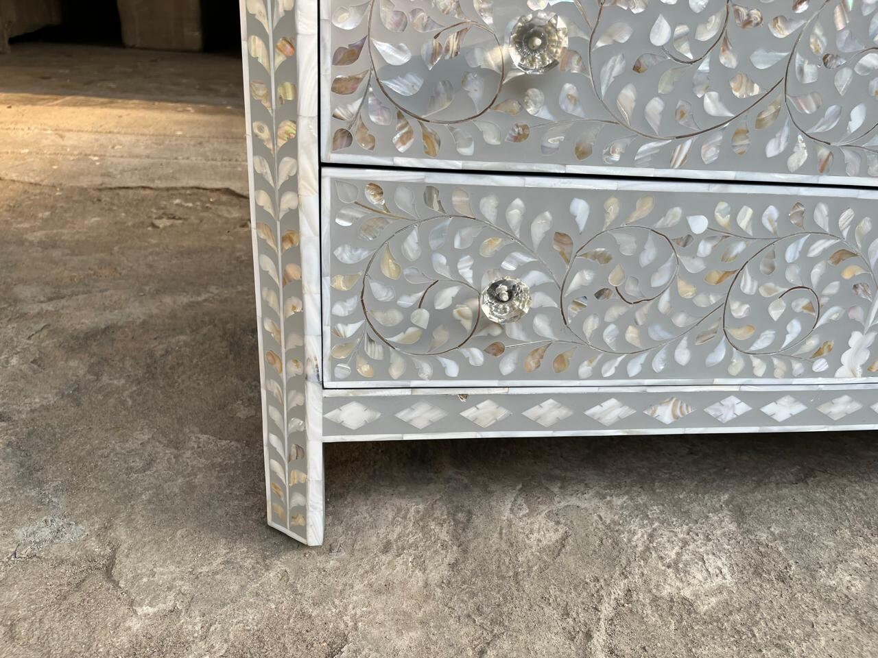 Mother of Pearl Inlay Chest of Drawer, MOP Inlay Dresser,mop Sideboard ...