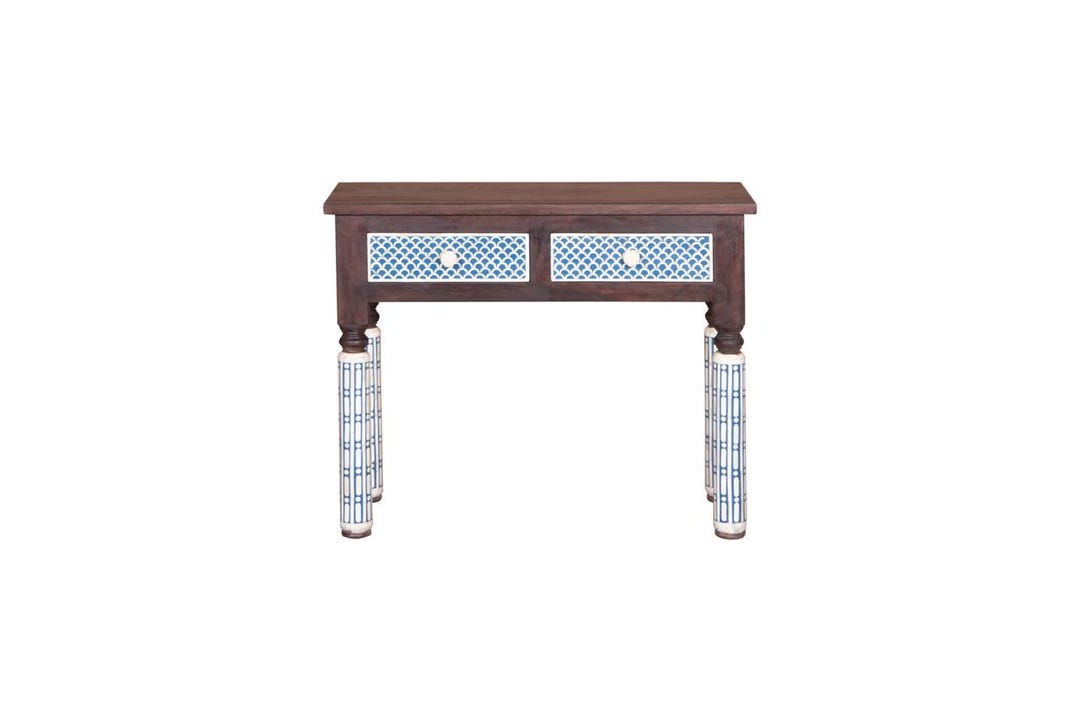Bone Inlay Retro Entryway Table, Bone Inlay Console Table, Bone Inlay ...