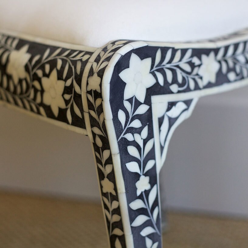 Bone Inlay Chair,bone Inlay Handmade Chair, Bone Inlay Furniture - Etsy