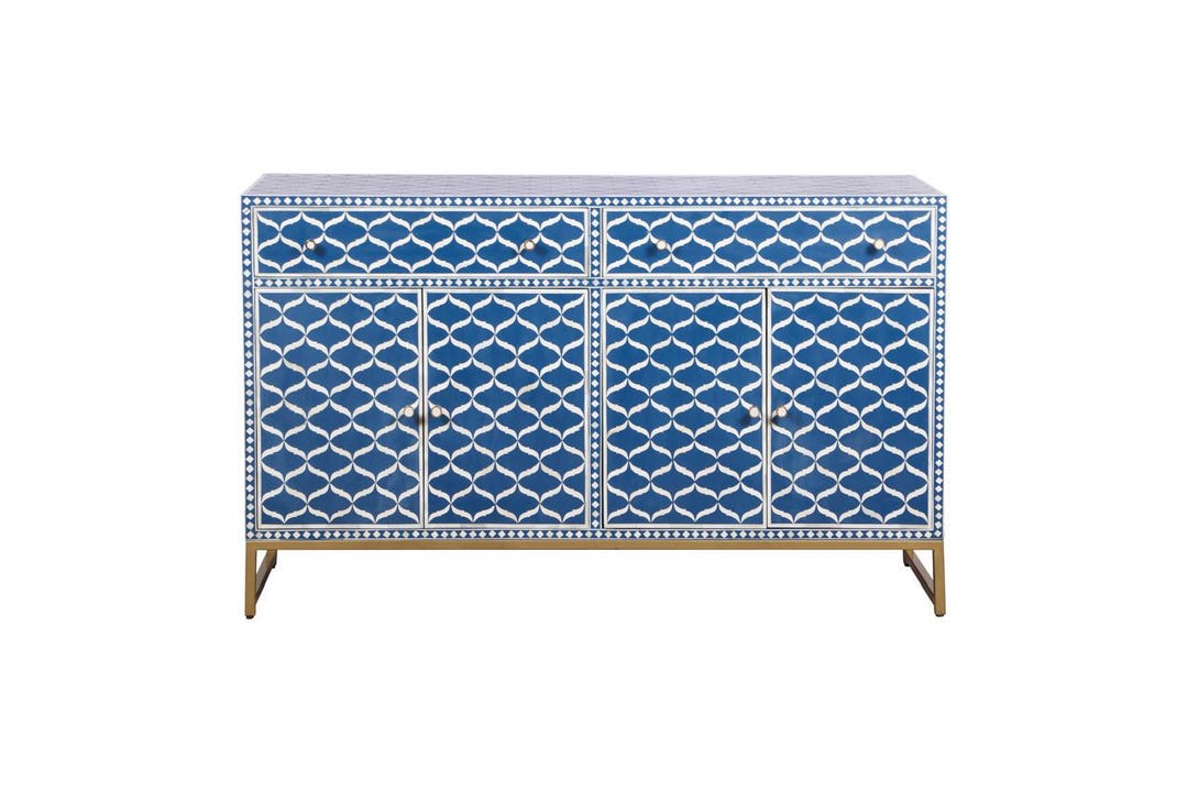 Bone Inlay Navy Buffet, Bone Inlay Dresser, Bone Inlay Sideboard, Bone ...