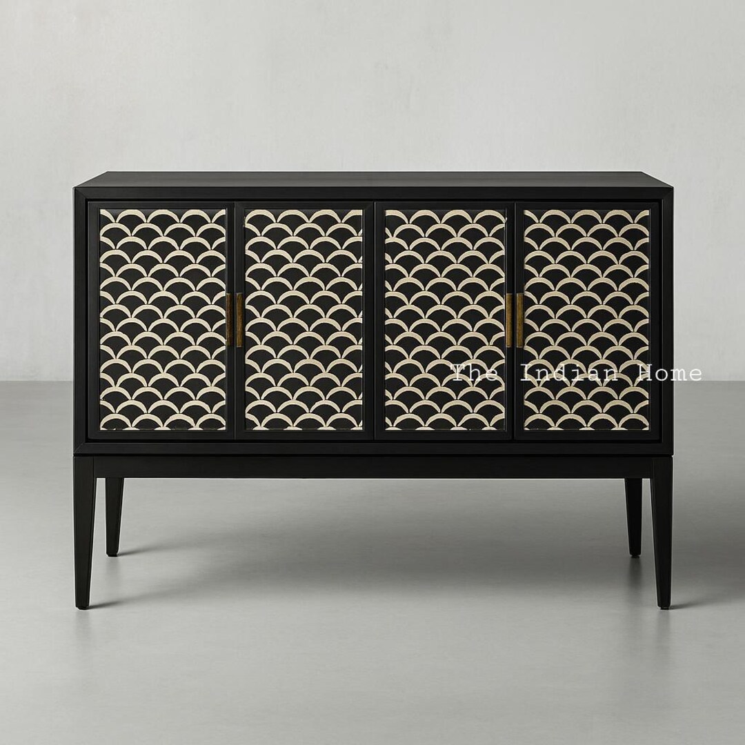 Bone Inlay Cabinet, Bone Inlay Fish Scale Cabinet, Bone Inlay Sideboard ...