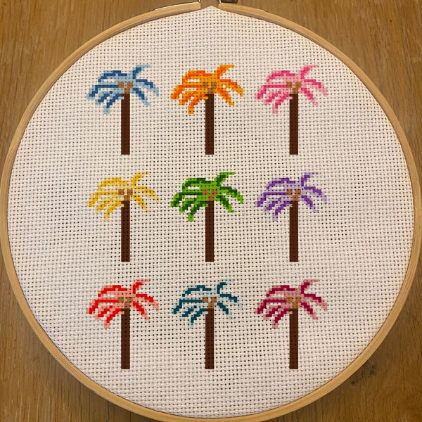 Palm Tree Cross Stitch Pattern - Etsy