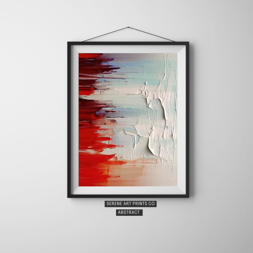 Colorful Impasto Abstract Art, Digital Download, Printable Art, Wall ...