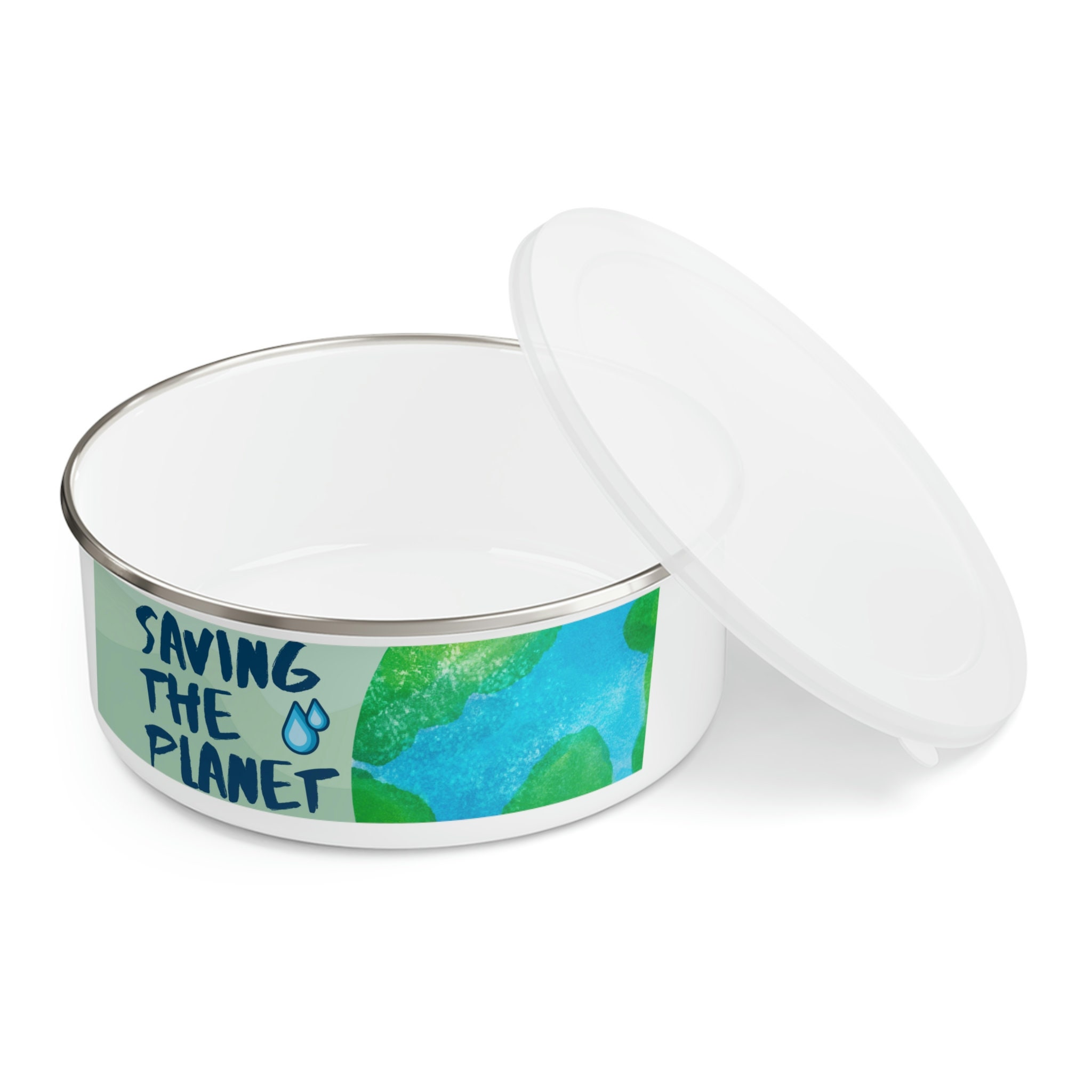 Enamel Bowl, saving the planet on my lunch break sold by T Credit ...