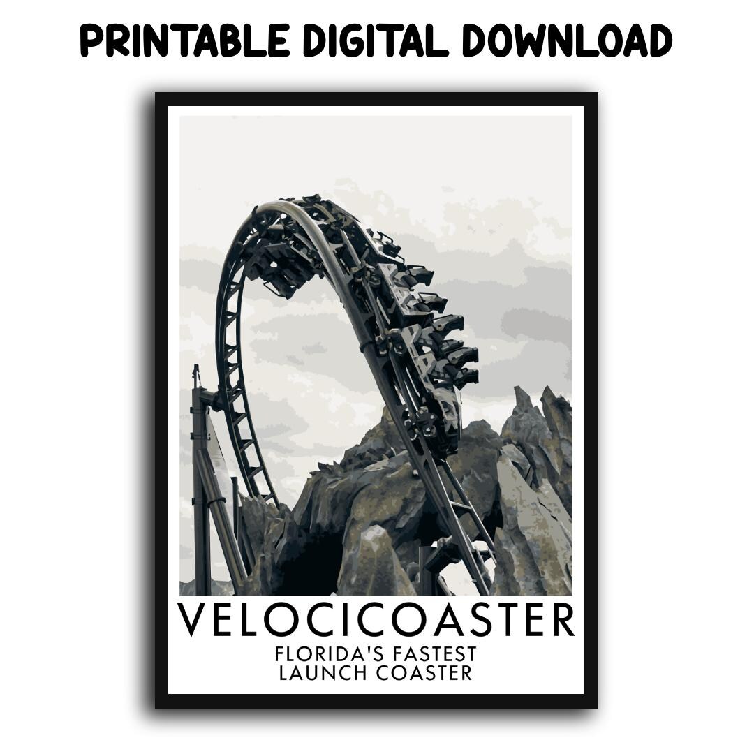 Velocicoaster Universal Studios Poster DIGITAL DOWNLOAD - Etsy