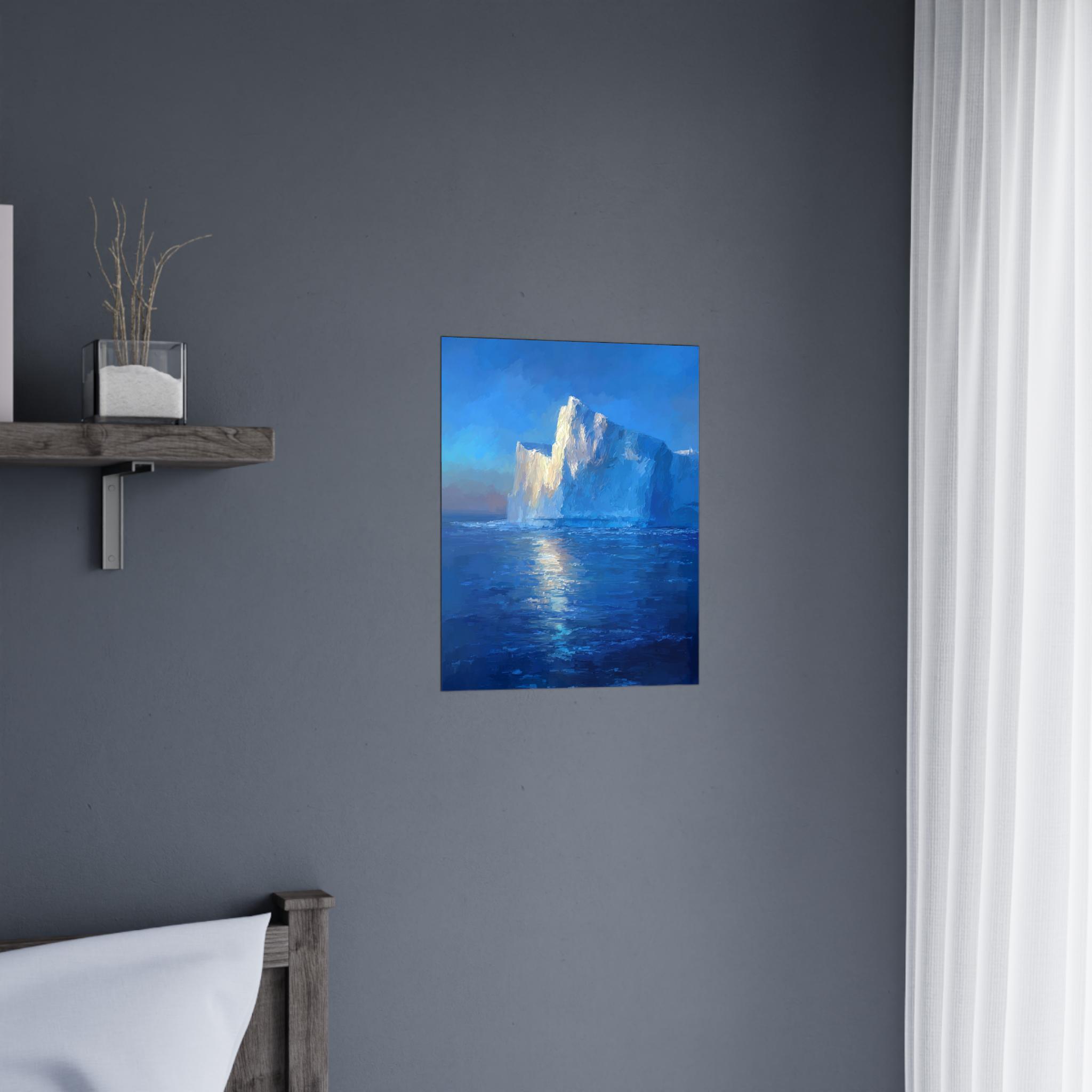 Arctic Iceberg Seascape Matte Poster | Blue Ocean Wall Art - Etsy