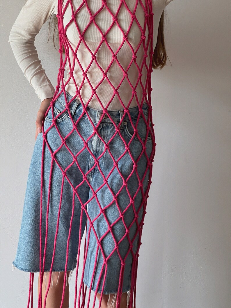 Mesh Dress Festival-macrame Fishnet Beach Dress, Rave Outfit & Burning ...