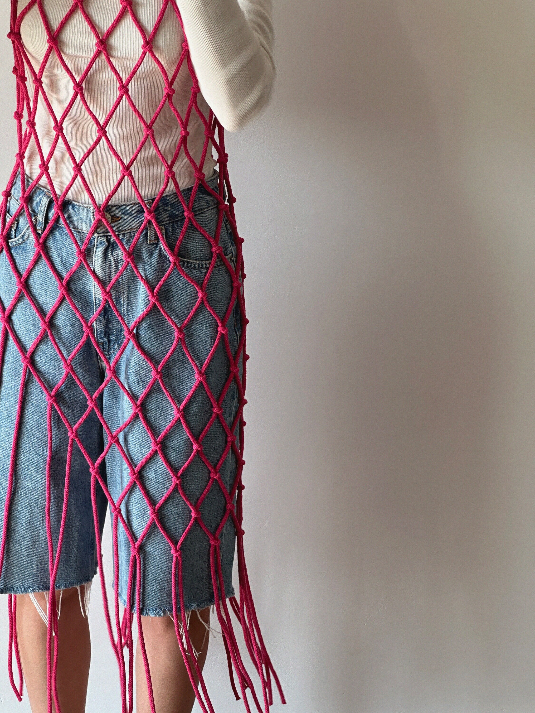 Mesh Dress Festival-macrame Fishnet Beach Dress, Rave Outfit & Burning ...