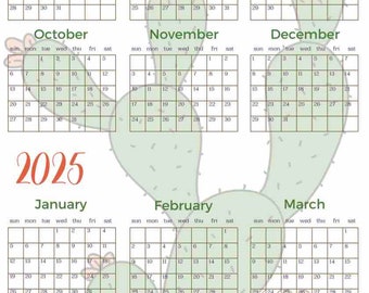 11 X 17 Printable Calendar Pink and Purple. July 2024 June 2025, One ...