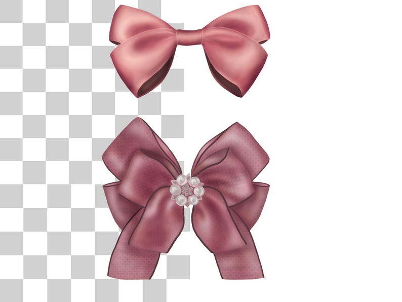 Pink Cute Bow Png Coquette Ribbon Png Clipart Bow Collection Aesthetic ...