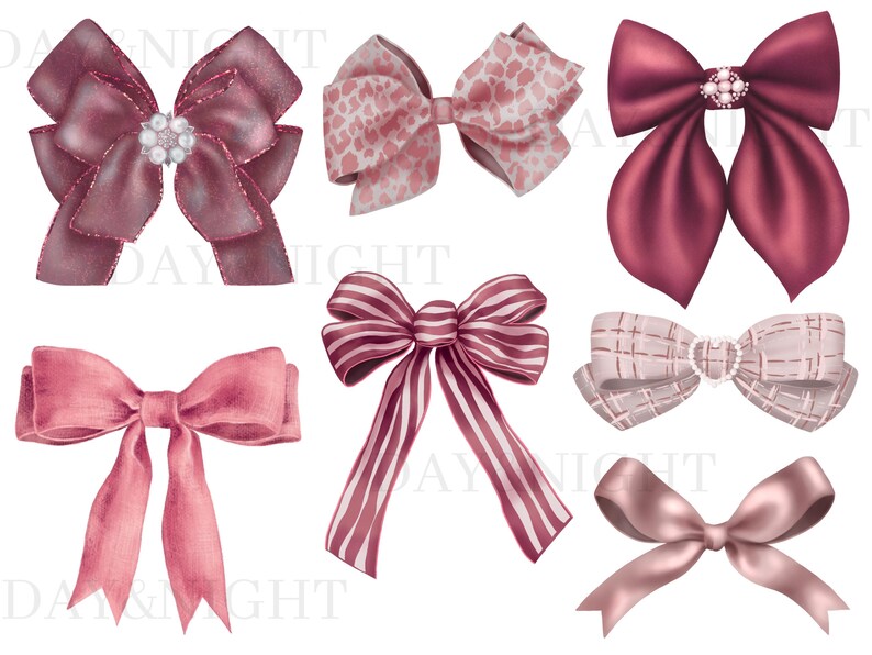 Pink Cute Bow Png Coquette Ribbon Png Clipart Bow Collection Aesthetic ...
