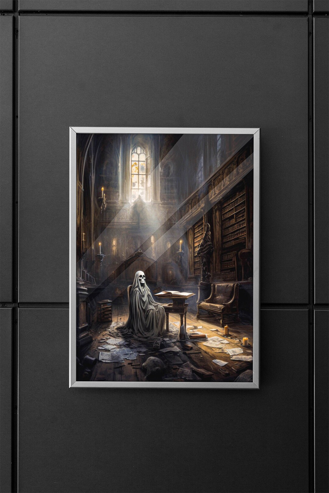 Ghost in Abandoned Library Print Reading Lover Gift Ghost in - Etsy