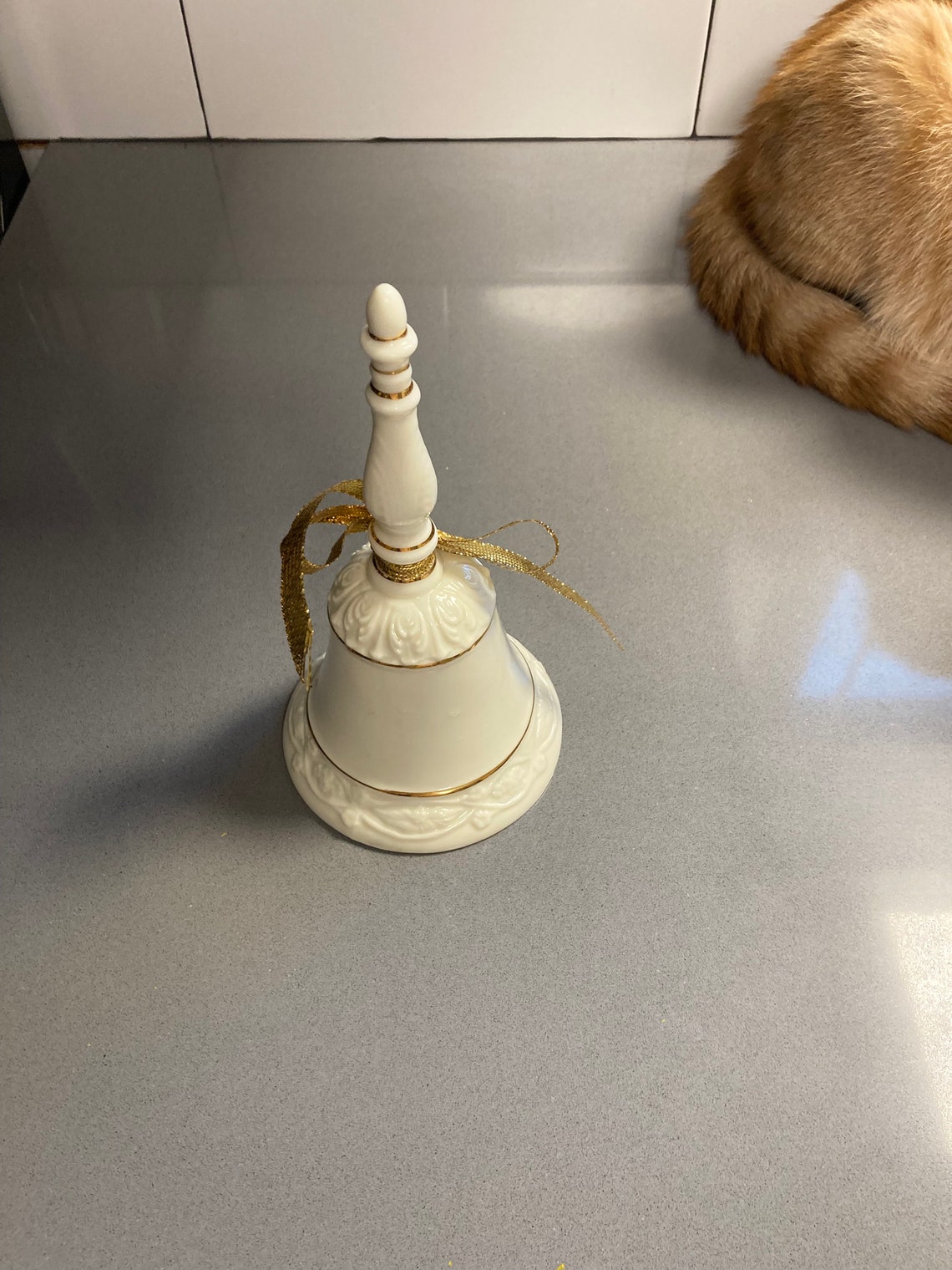Large Nativity Scene Porcelain Christmas Bell With Gold Accents - Etsy