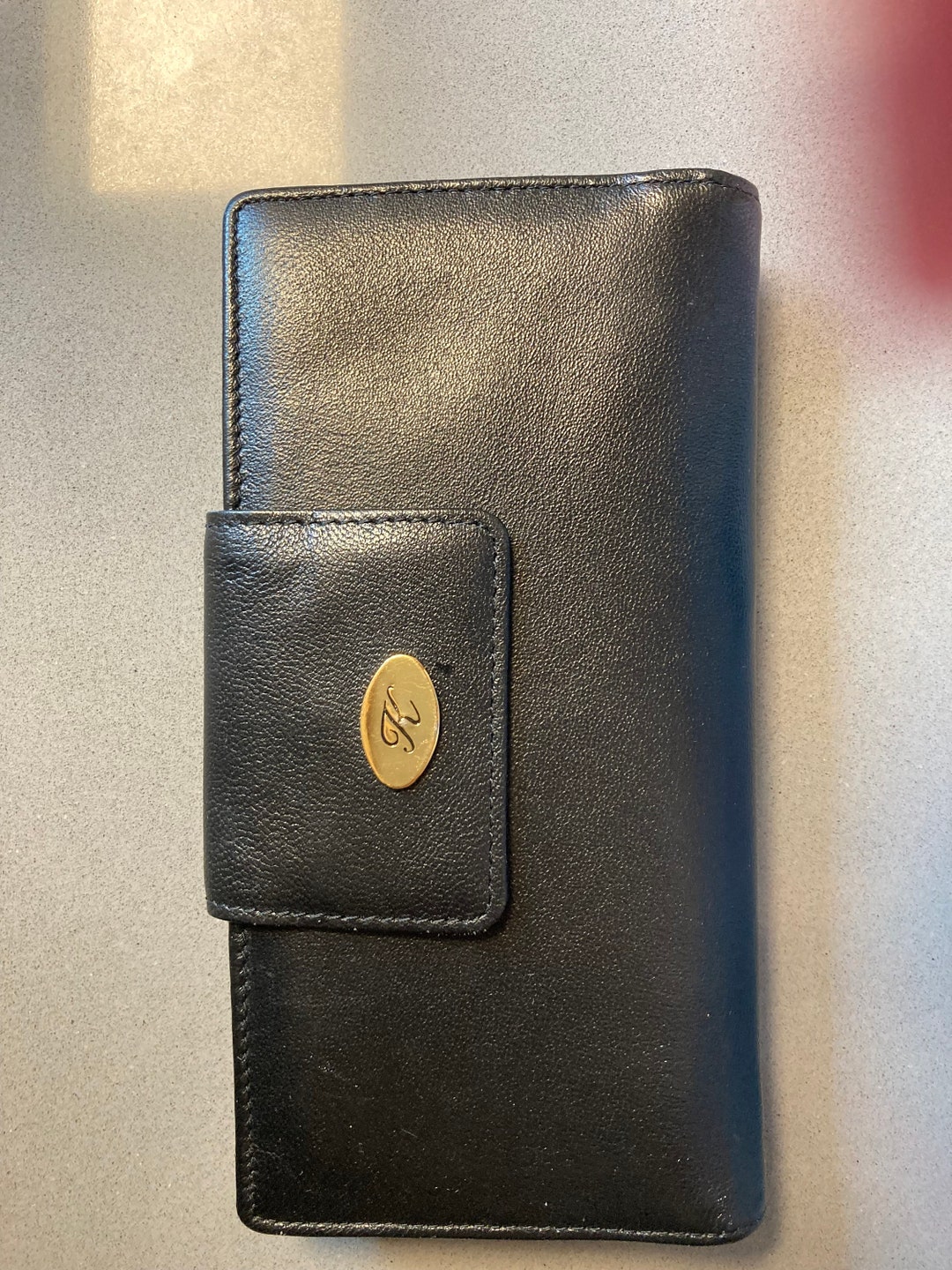 Koret Genuine Leather Kiss Lock Women’s Black Wallet - Etsy