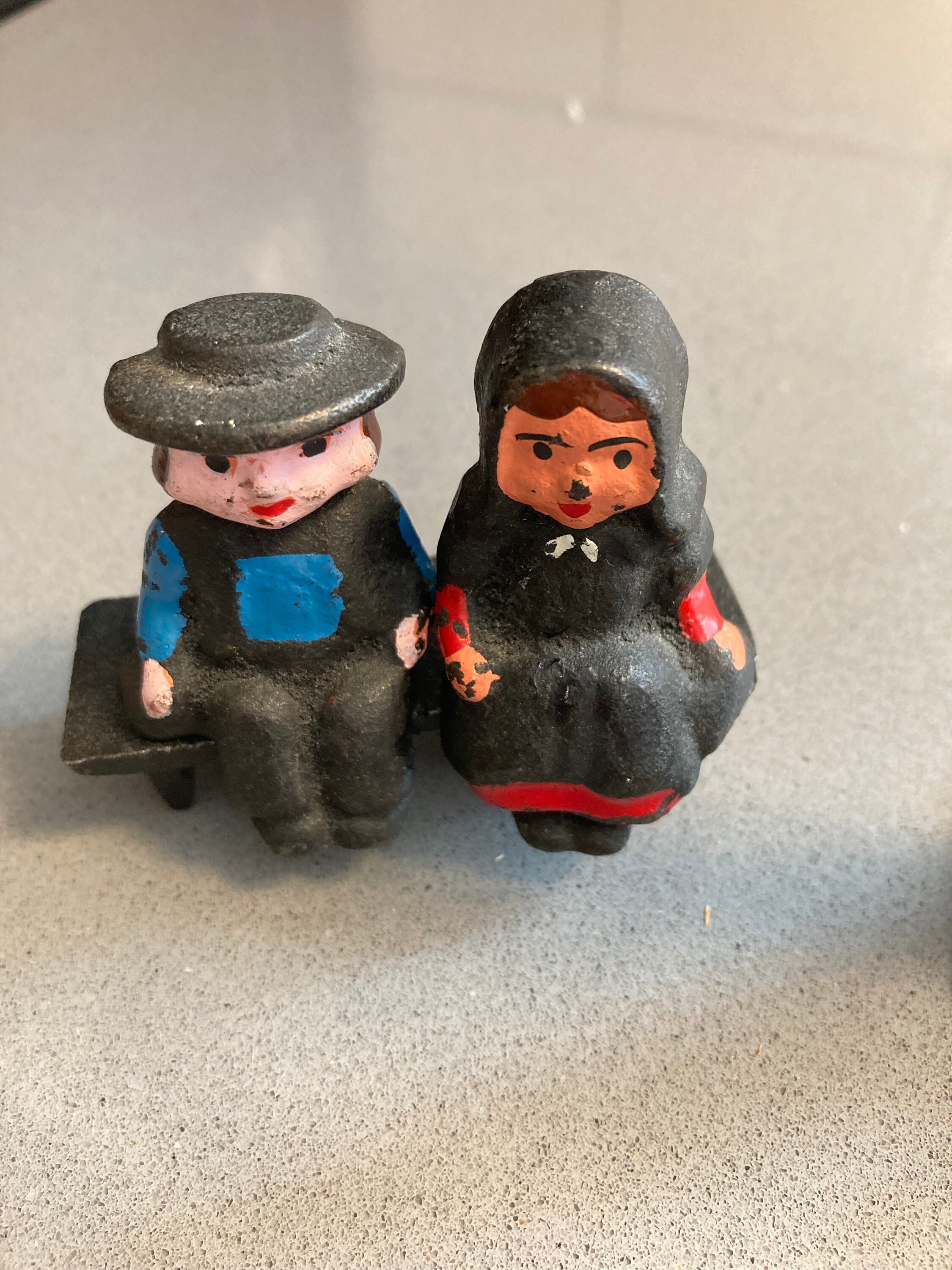Amish Iron Hand Painted Figurines - Etsy