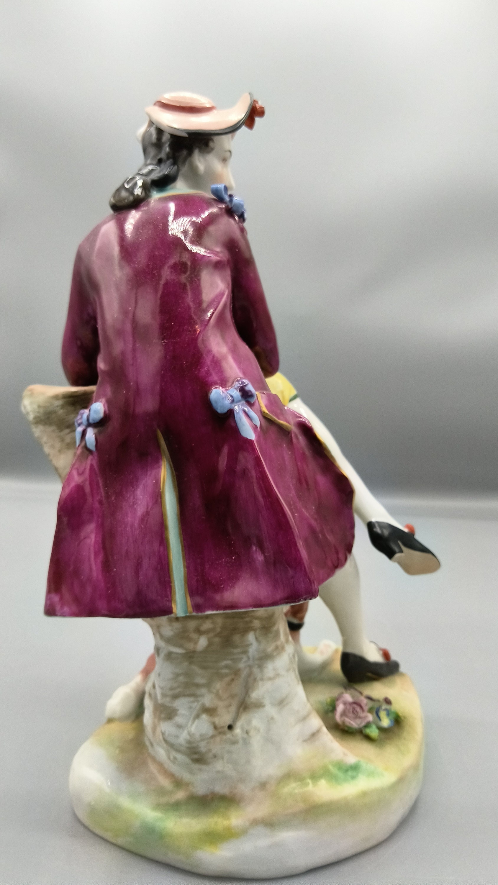 Large Antique German Volkstedt Porcelain Figurine Flute Player Rare 10 ... Large Antique German Volkstedt Porcelain Figurine Flute Player Rare 10 ...