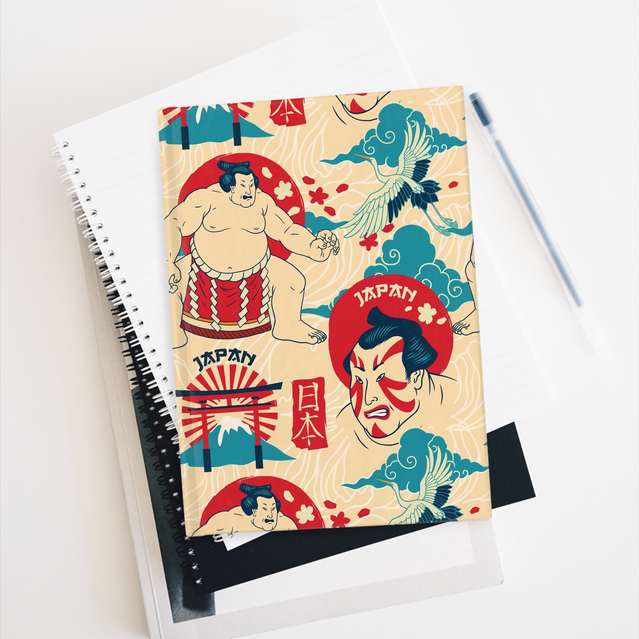 Sumo Wrestler Journal - Blank Pages, Japanese Sumo, Notebook, Japan ...