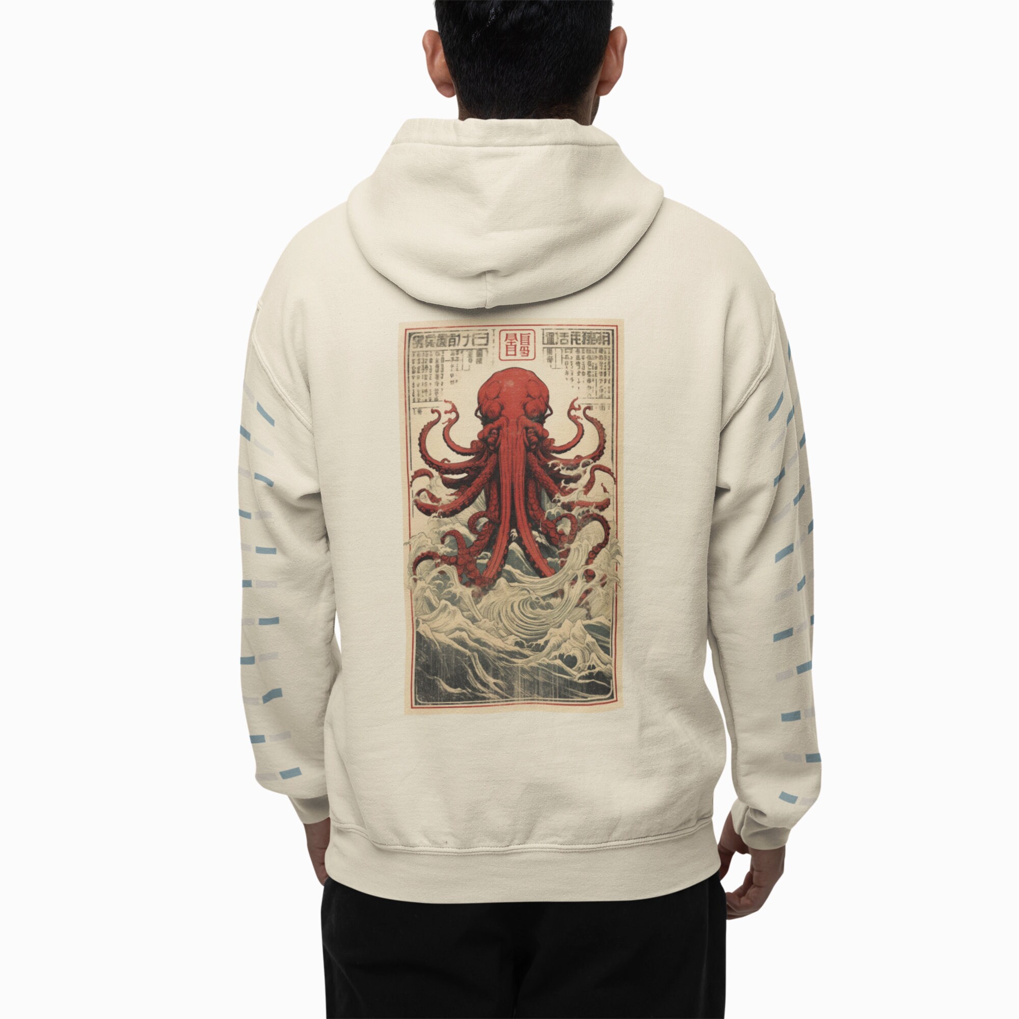Vintage Japanese Octopus Print Hoodie, Japan, Octopus, Cold Weather - Etsy
