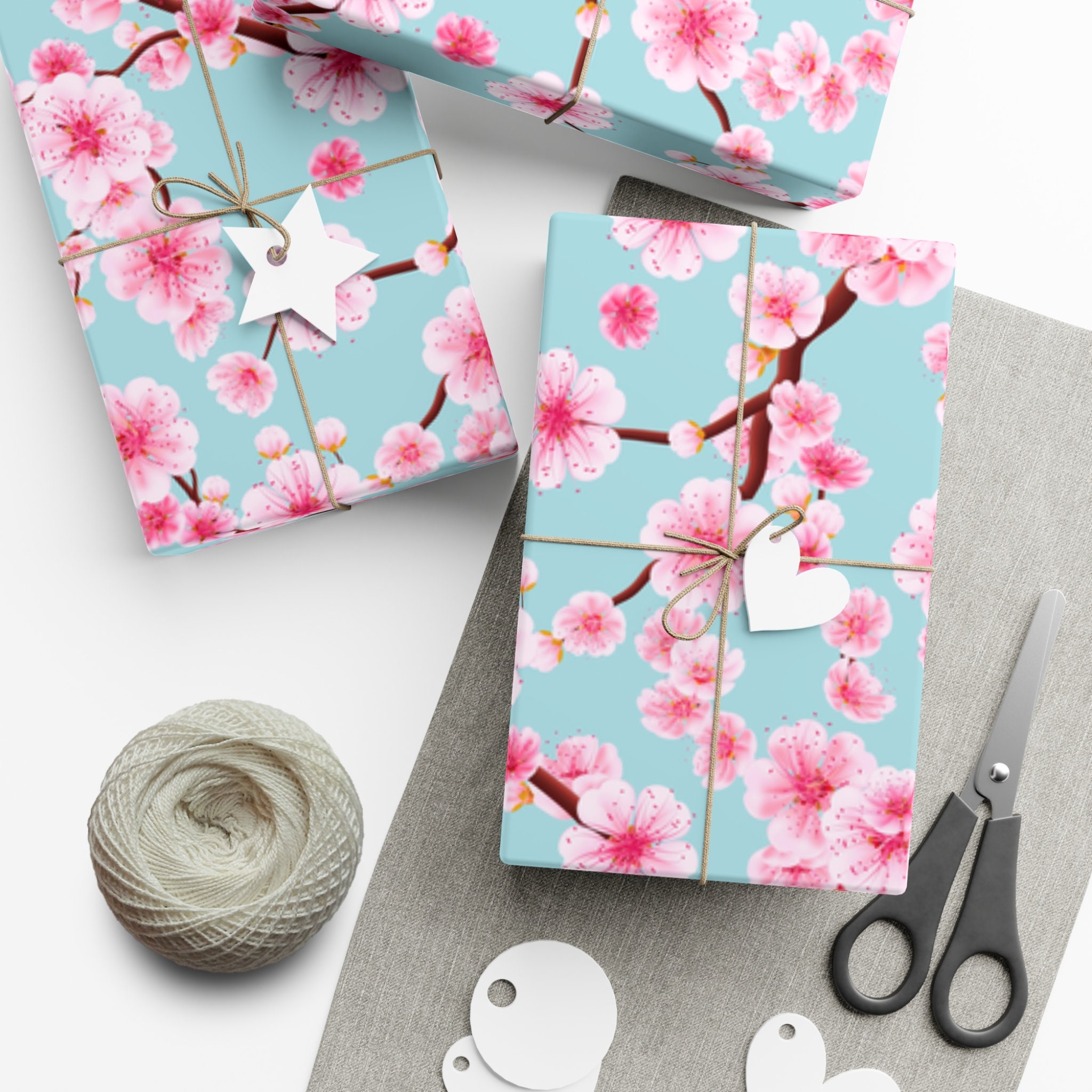 Japanese Sakura Cherry Blossom Gift Wrap Papers, Japan, Sakura, Cherry ...