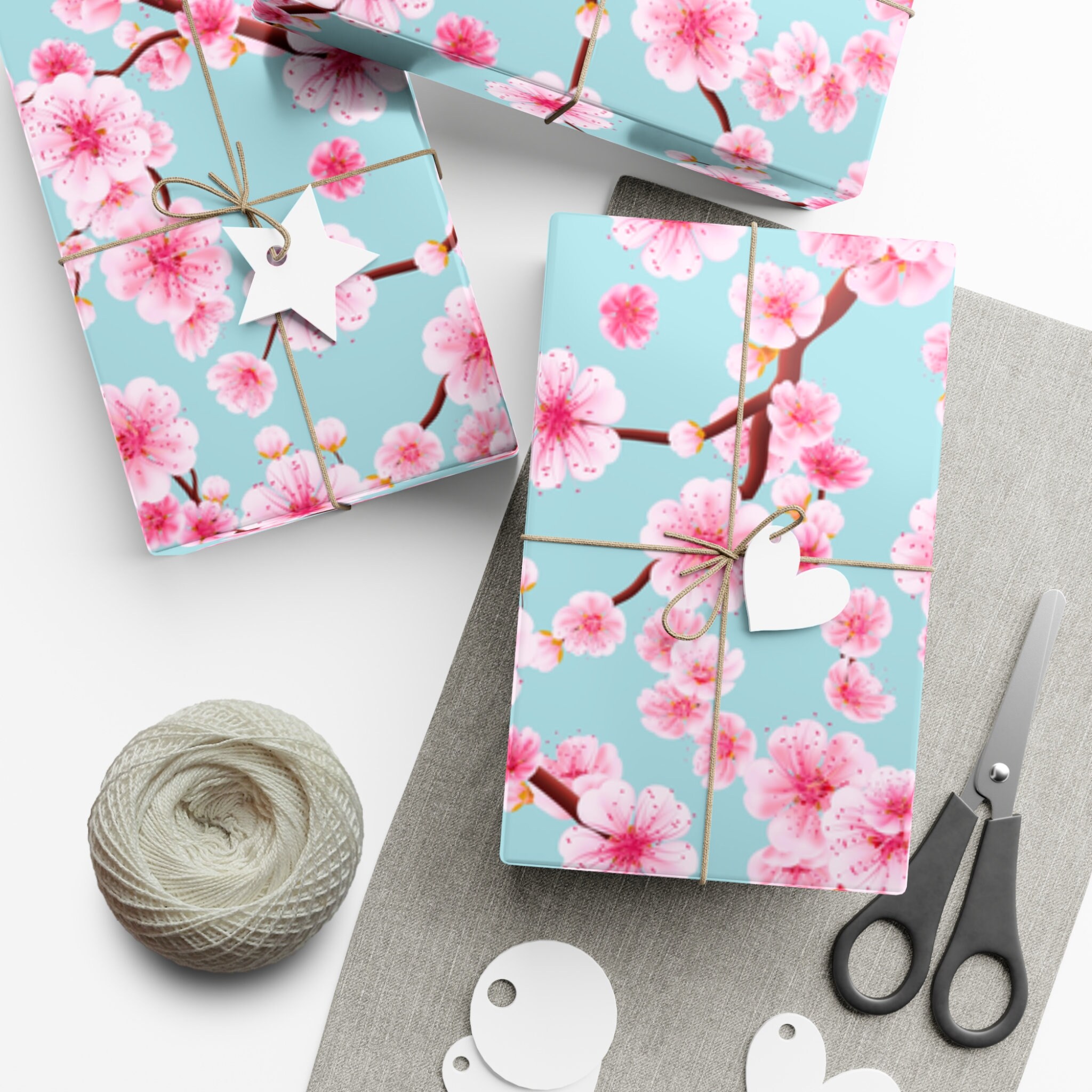 Japanese Sakura Cherry Blossom Gift Wrap Papers, Japan, Sakura, Cherry ...