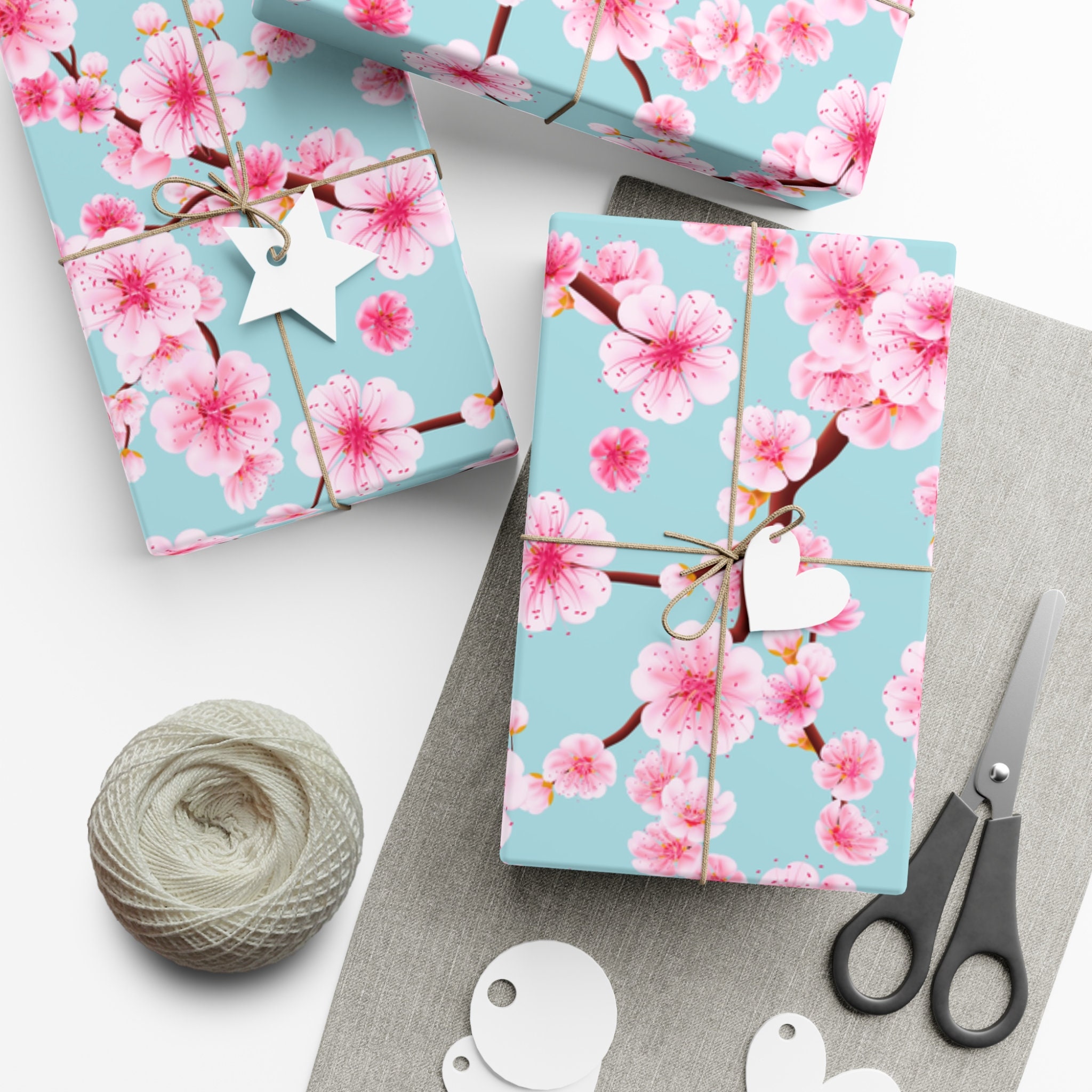 Japanese Sakura Cherry Blossom Gift Wrap Papers, Japan, Sakura, Cherry ...