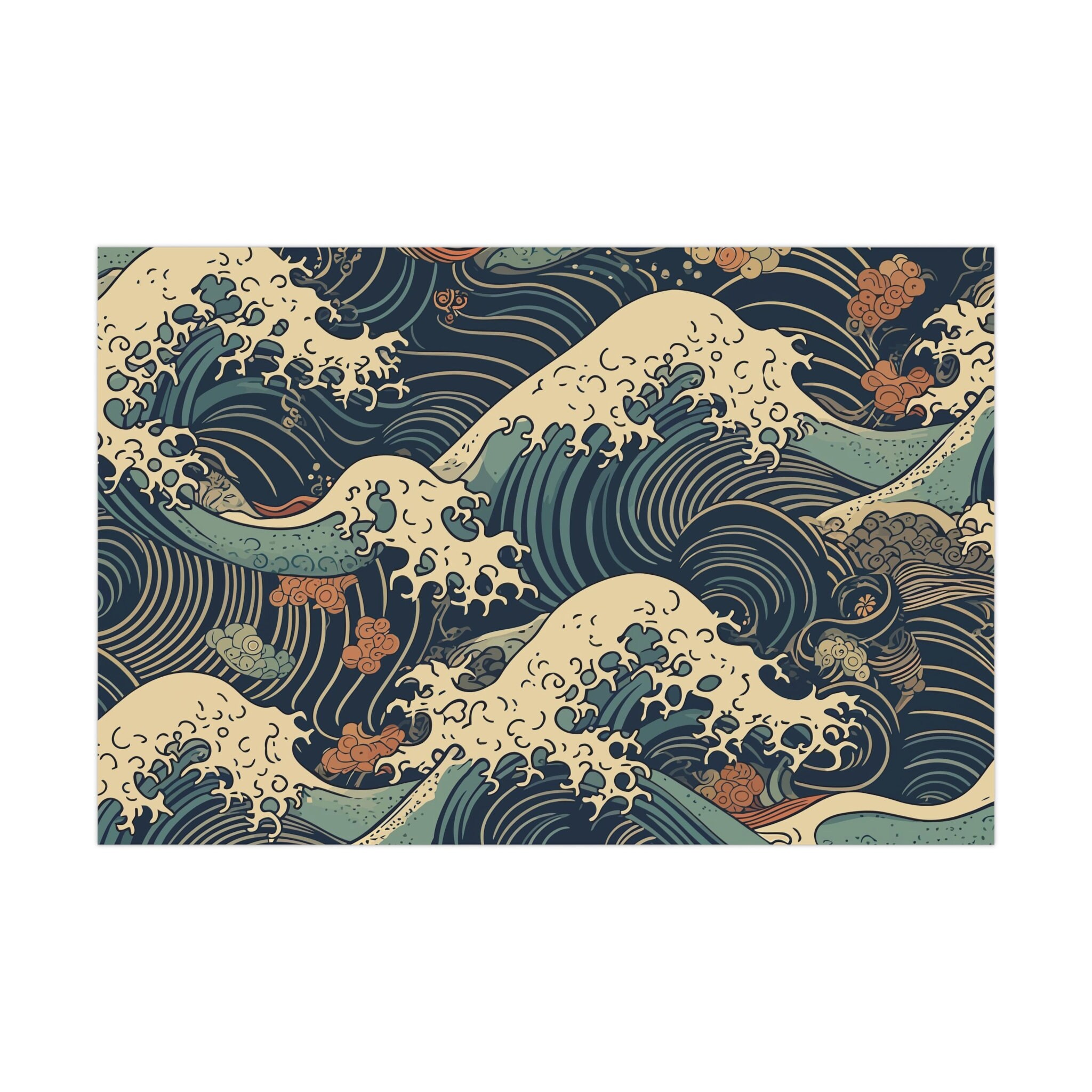 Kanagawa Great Wave Gift Wrap Papers, Japanese, Japan Gift Wrap, Great ...